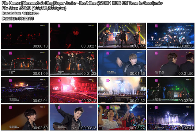 Asian Stars Music★•♫•: Super Junior - Don't Don @121001 MBC SM Town In Seoul